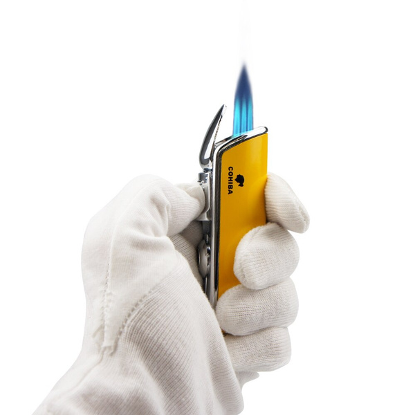Cohiba Metal Cigar Lighter With Triple Jet Flame Refillable Butane ... Cohiba Metal Cigar Lighter With Triple Jet Flame Refillable Butane ...