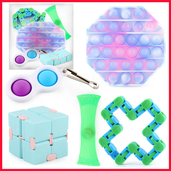 2021 NEW 5PCS Fidget Toy Decompression DIY Stress Relief Set Toys Gift ...