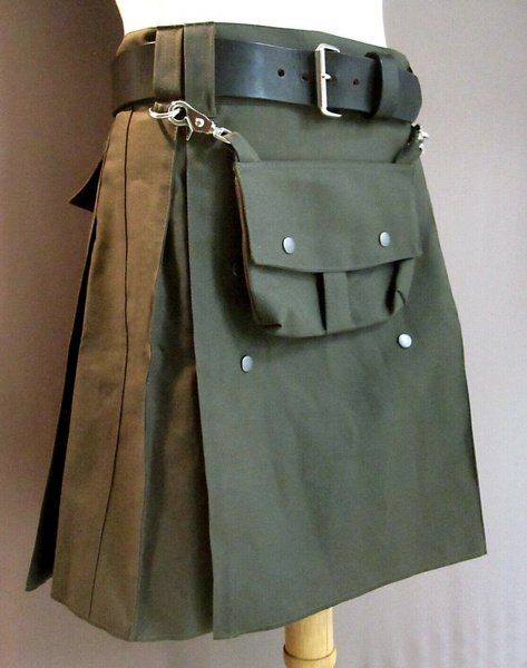 Mens Olive Green Kilt Utility Kilt Work Kilts For Men Tactical ...
