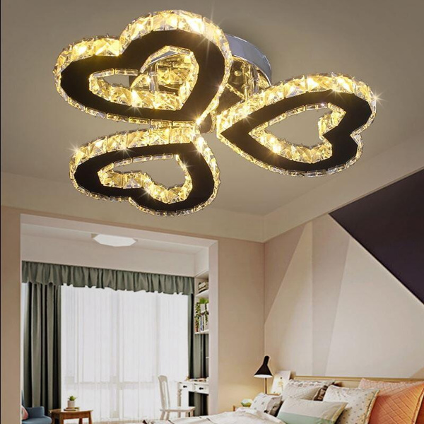Modern Home Decor 3 Rings Heart-shaped Led Ceiling Light led Chandelier ...
