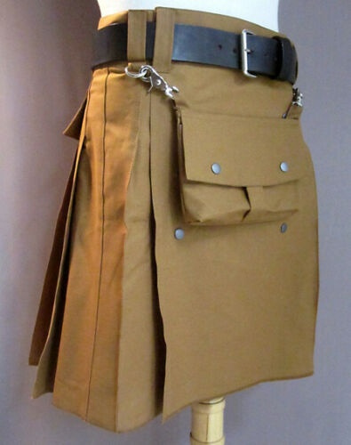 Mens Brown Kilt Utility Kilt Work Kilts For Men Tactical Contemporary ...