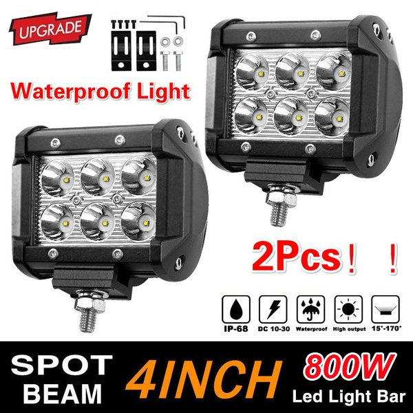 New Upgrade 1Pcs/2Pcs 800W LED Work Light 4WD Offroad Spot Fog ATV SUV ...