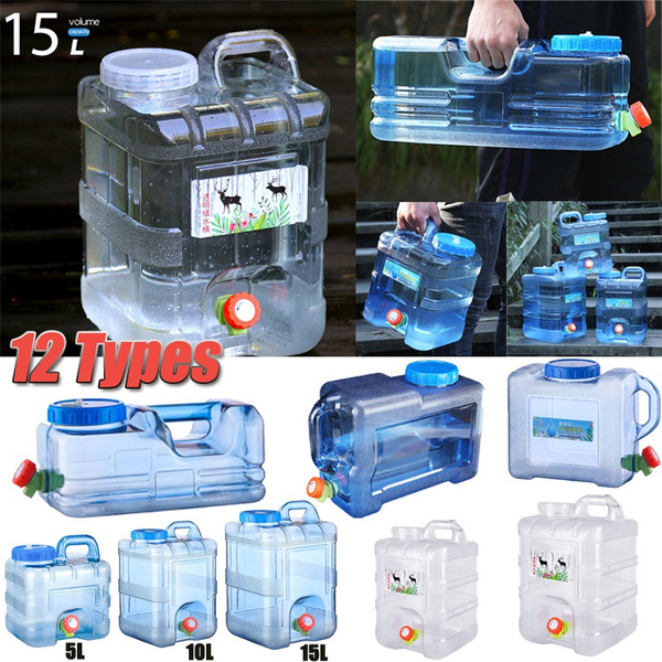 10L 15L 5L Portable Water Container with Faucet for Camping Hiking ...