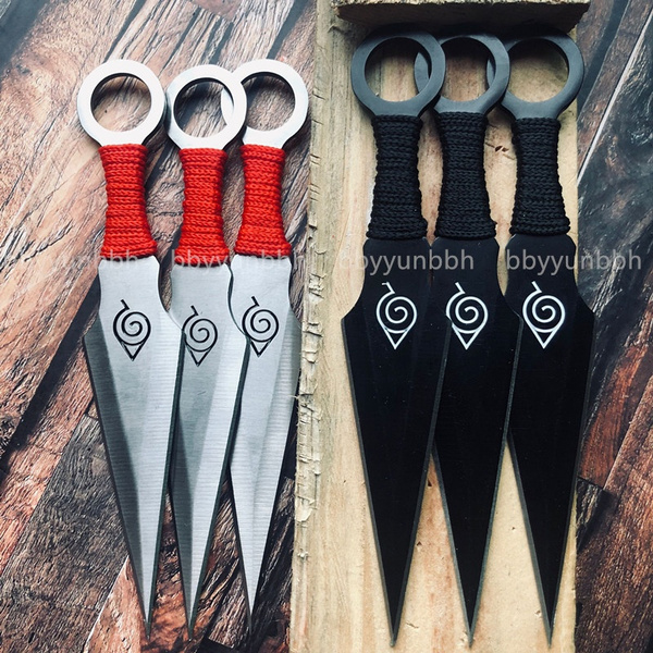 3/6PCS Naruto Tactical Throwing Knife Set Perfect Point Stainless Steel ...