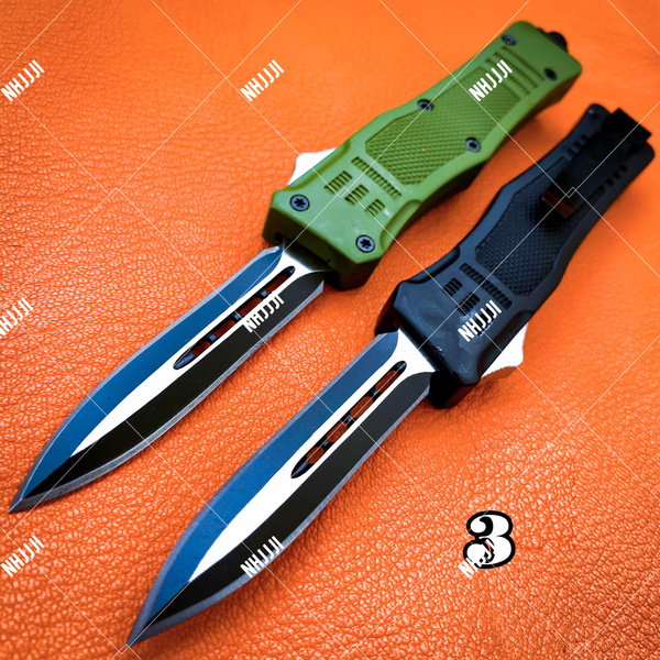 OTF/OTS AUTOMATIC Knives Double Edge Spring Assist Open Knife ...