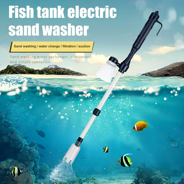 Electric Fish Tank Vacuum Cleaner Syphon Operated Gravel Water Filter ...