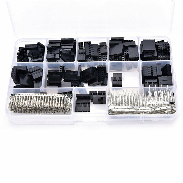 620PC Male Female Dupont Wire Jumper Pin Header Connector Housing Kit ...