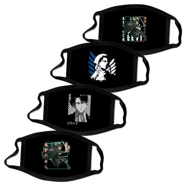 Levi Ackerman Masks Attack on Titan Reusable Face Masks | Wish