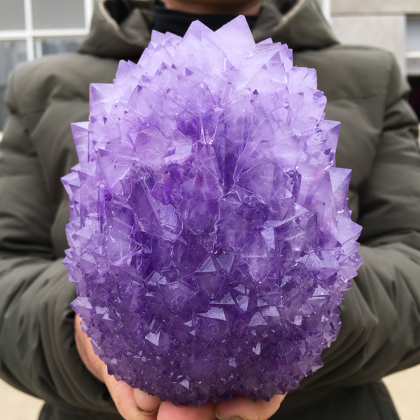 PURPLE Potassium Alum Octahedral Obelisk Crystal Point Healing random ...