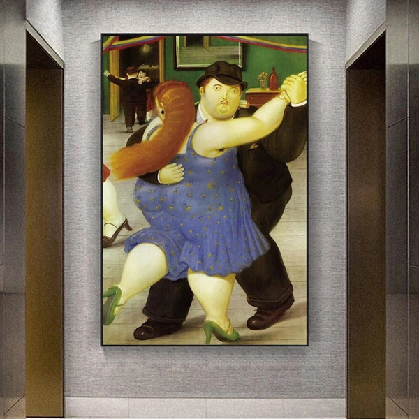 Famous Art Fernando Botero Canvas Painting The Dancers Posters and ...