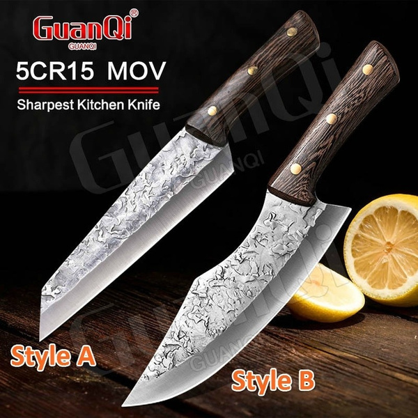 Handmade Forged Chef Knife Handmade Forged Sharp Meat Knife Kitchen ...