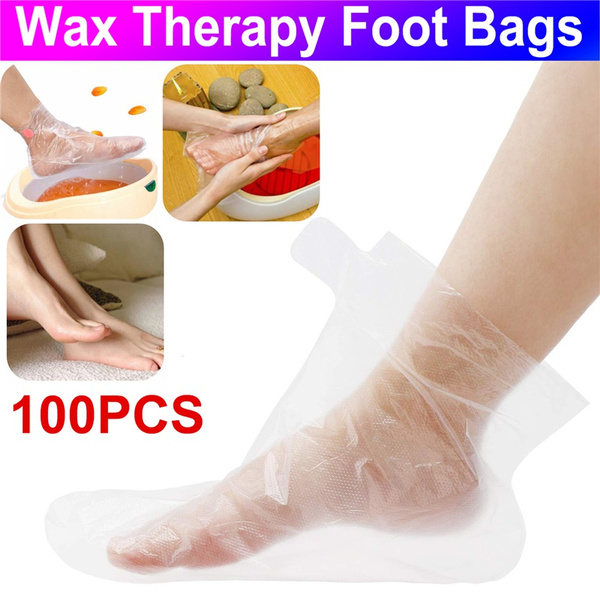100pcs Disposable Foot Cover Transparent Film Foot Cover For Pedicure ...