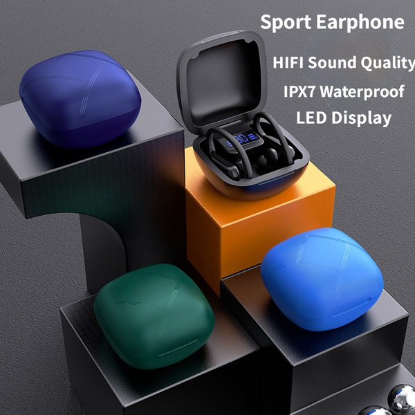 LED Display Sport Bluetooth Earphone Wireless Headphone TWS HD Stereo ...