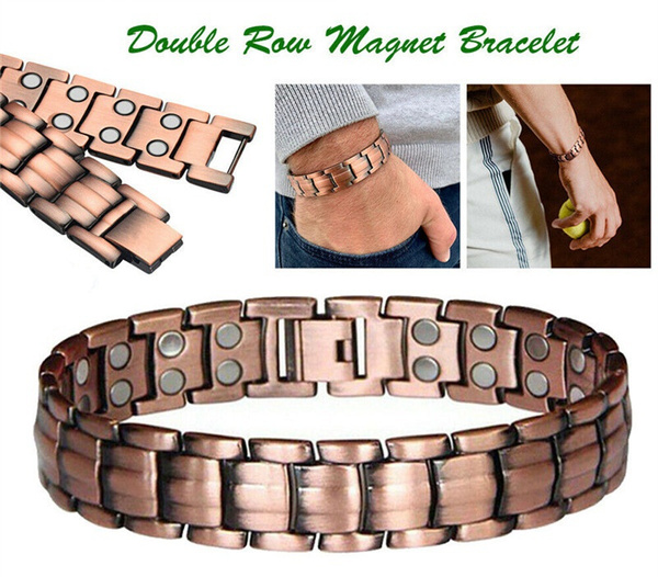 Red Copper Double Strong Magnetic Bracelet Male Gift | Wish