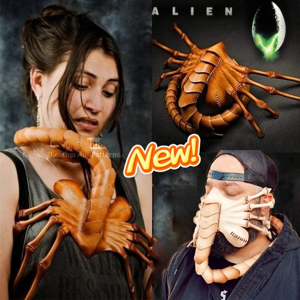 Halloween Mask Facehugger Costume Alien Facehugger Face Cover Face ...