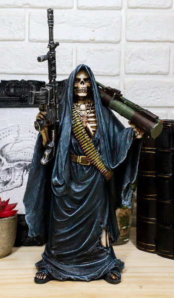 Gothic Grim Reaper Skeleton Rambo Assassin with Rifle and Bazooka ...