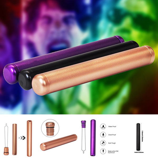 1Pc fashion men dad gifts Aircraft Aluminum Doob Tube Storage Container ...