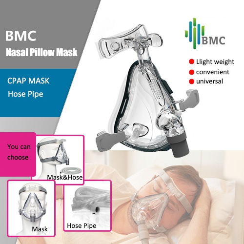 BMC Full Face Nasal Pillows Mask with Headgear for CPAP BiPAP Sleep and ...