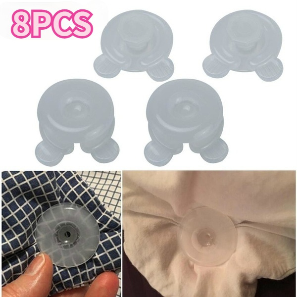 4/8pcs Bed Duvet Quilt Cover Clips Plastic Fixing Clips Fasteners ...