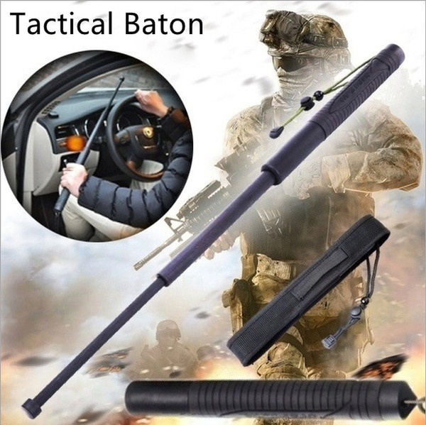 New Self-defense Tactical Baton Three Section Expansion Stick Outdoors ...