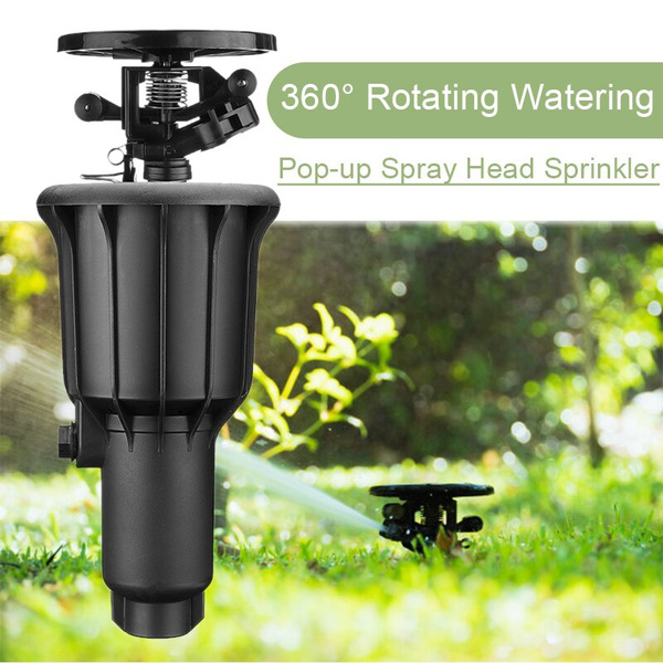 360 Degrees Automatic Rotating Watering Pop-up Spray Head Sprinkler 3/4 ...