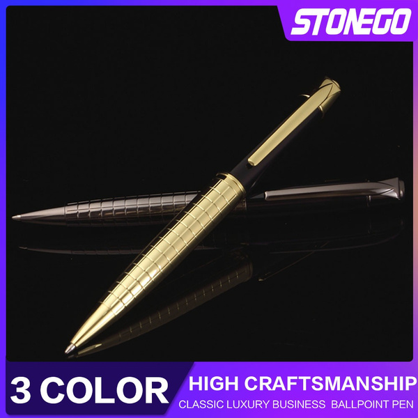 Classic Luxury Ink Ballpoint Pen, Black Ink Medium Point 1.0mm Smooth ...