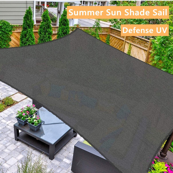 Rectangle Summer Sun Shade Sail Canopy, Patio Shade Cloth Outdoor Cover ...