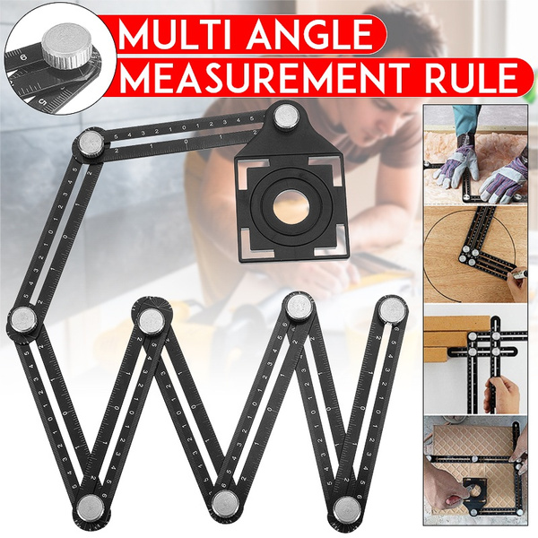 Multi Template 8/6/4/1 Sided Angle Measuring Ruler Folding Rulers Tool ...