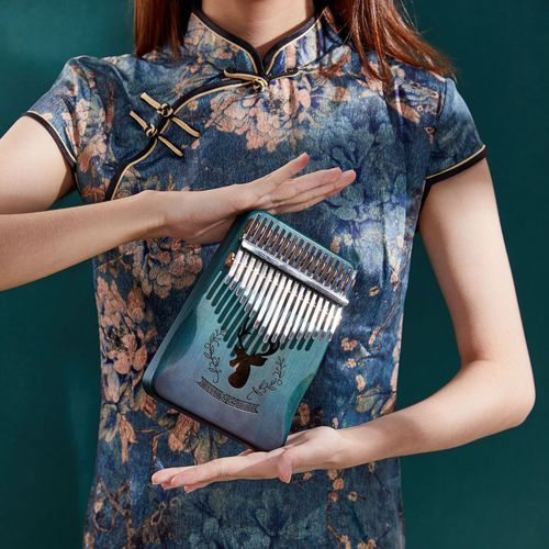17 Keys Mbira Kalimba Finger Piano Portable Music Instrument African ...