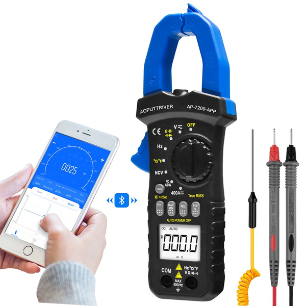 Digital Clamp Meter TRMS 6000 Counts AC DC Clamp Amp Meter with Auto ...