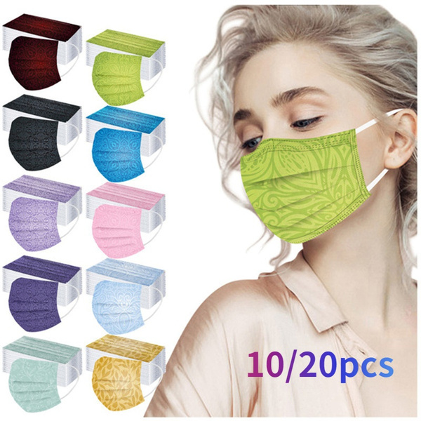 Adult Fashion Disposable Face Mask Printing Breathable 3-ply Ear Loop ...