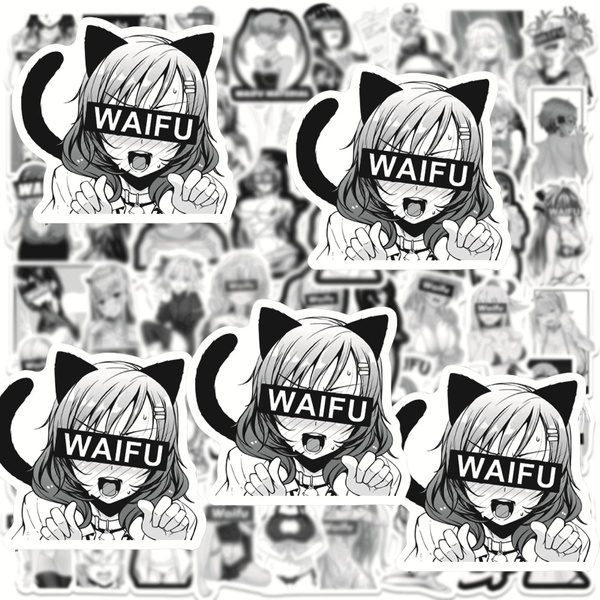 50PCS Waifu Girl Cute Stickers Anime Pinup Hentai Stickers for Luggage ...