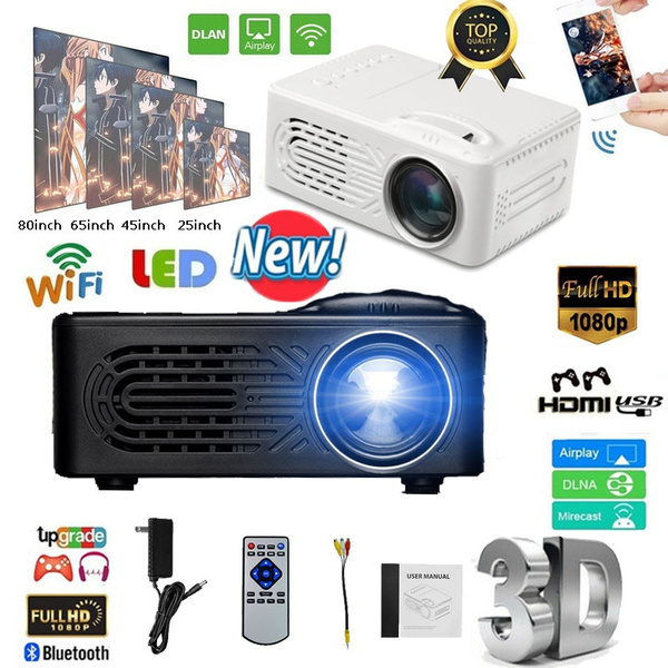 HD Wireless Projector Bluetooth Wifi LED Android Smart Video Projectors ...
