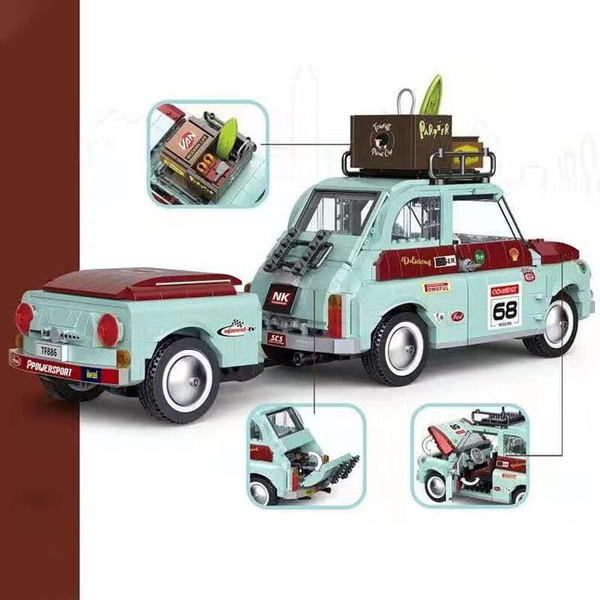 2021 New 1475PCS City Series Travel Picnic Car Building Block Green ...