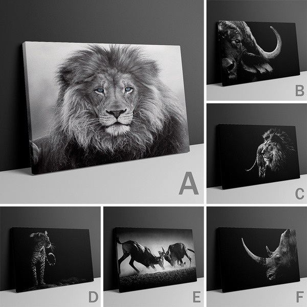 6 Style Large Size Safari Wild Animals Posters Wall Decor Wall Pictures ...