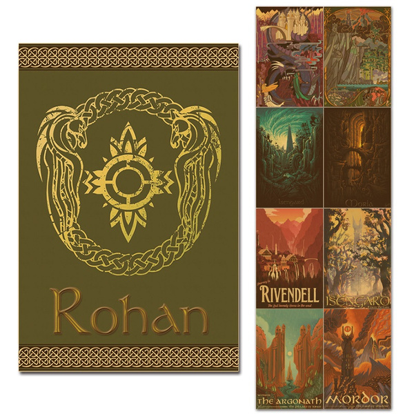 Rohan Banner Poster 30x45cm Mid-Earth Argonath Mordor Moria Gondor ...