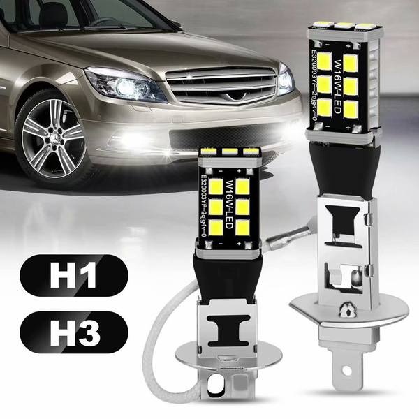 1 Piece H1 H3 LED Bulb Super Bright Car Fog Lights DRL Driving Daytime ...