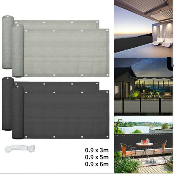 3 Size Privacy Screen Fence Mesh for Balcony Window Light Patio Porch ...