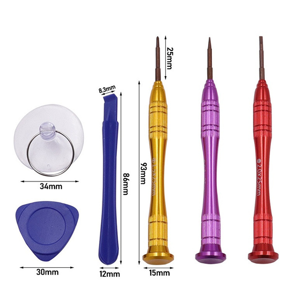 6Pcs Opening Tools Disassemble Kit for iPhone Android Smart Mobile Cell ...