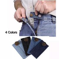 4 Colors Extension Buckle Elastic Waist Extender Adjustable Pants Jeans ...
