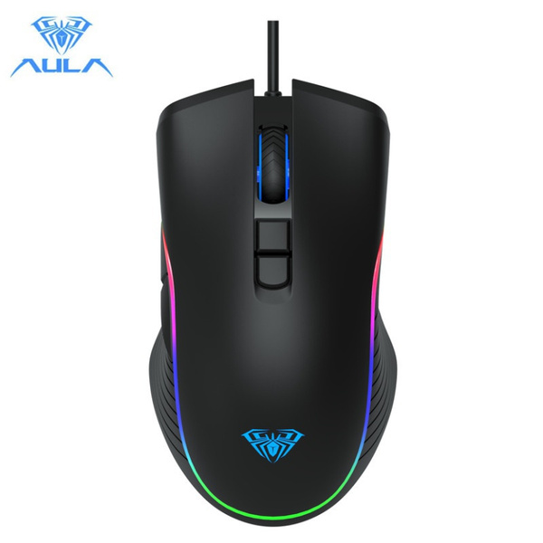 AULA F805 RGB Gaming Mouse 6400DPI Wired Backlit USB Computer Mouse ...