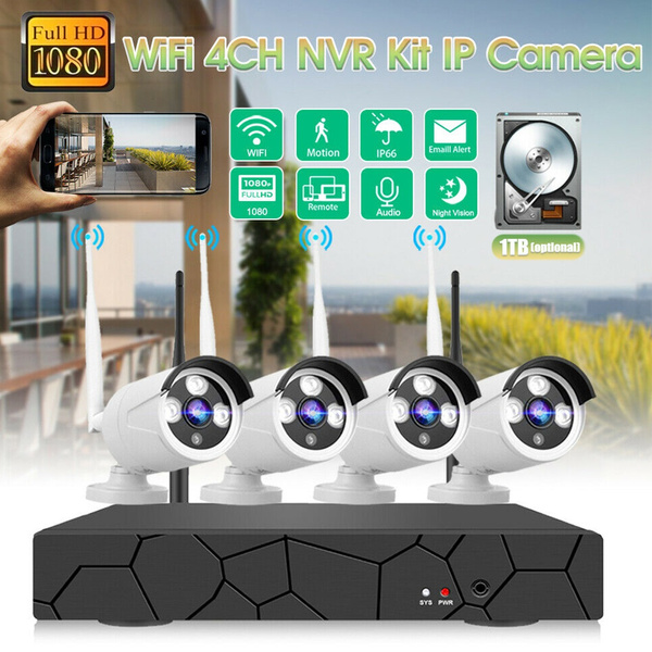 NEW [Full HD] 8CH Wireless CCTV Camera System 1080P Video Security Kit ...