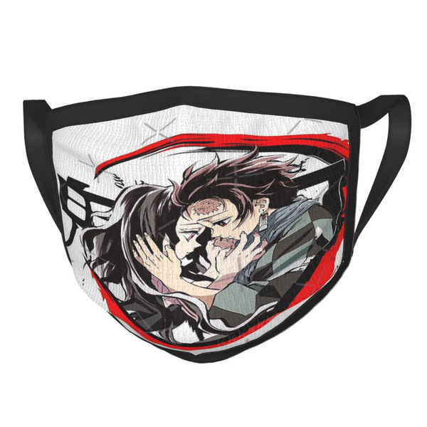 Nezuko & Tanjiro Brand New Black Border Mask | Wish