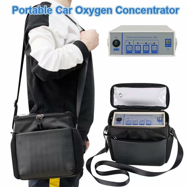 Portable Car Oxygen Concentrator O2 Enrichment Machine with 2 Batteries ...