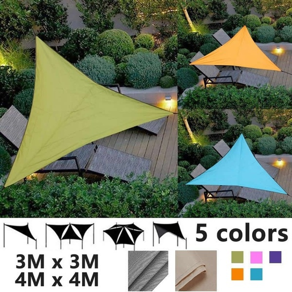Triangle Shade Sail Garden Patio Awning Canopy Swimming Pool Sunscreen ...