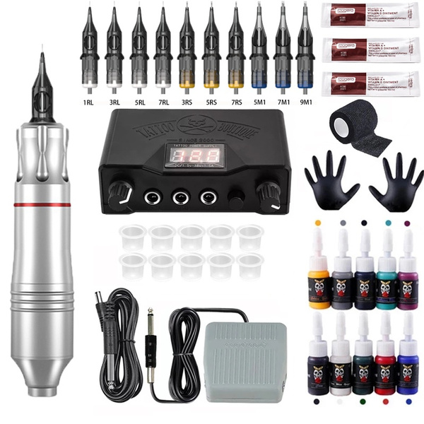 Complete Tattoo Kit Tattoo Set Beginner Tattoo Motorized Pen Machine ...