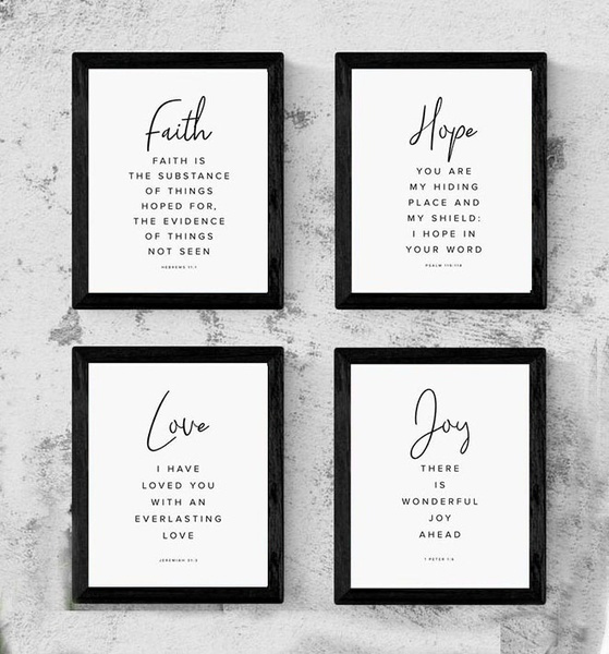 Black And White Modern Design Bible Verse Faith Hope Love Definition Black And White Modern Design Bible Verse Faith Hope Love Definition