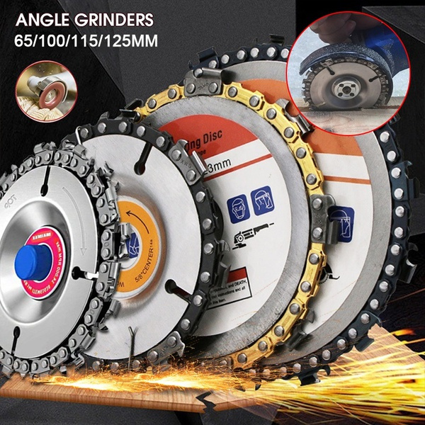 4/4.5/5 Inch Grinder Chain Disc Wood Carving Disc Saw Blade Fine Cut ...