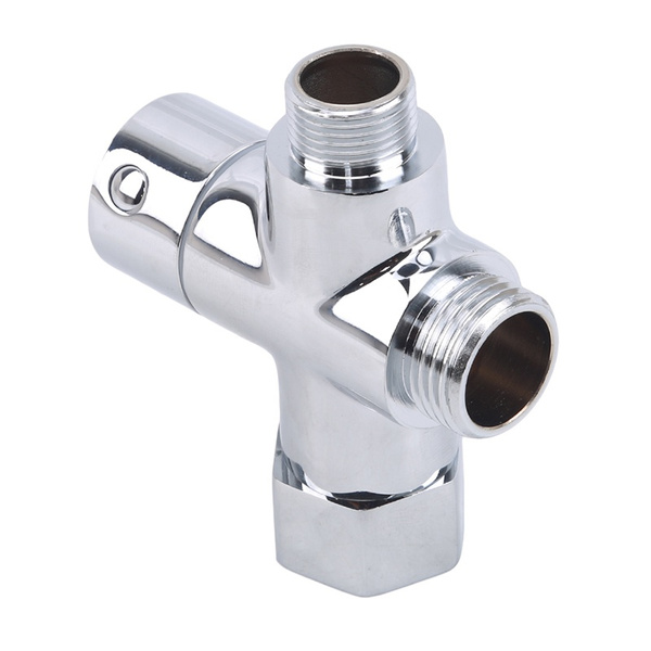 Faucet 3 way Water Separator Shower Tee Adapter Adjustable Shower Head ...