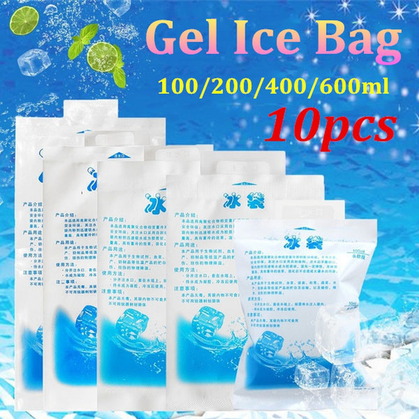 10pcs Reusable Ice Bag Water Icing Cooler Bag Pain Cold Compress Drinks ...